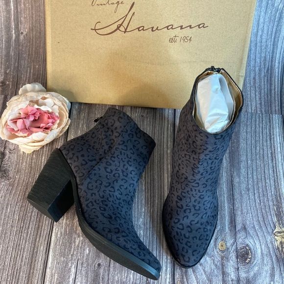 Vintage Havana | Shoes | Vintagehavana Rook Black Cheetah Print ...
